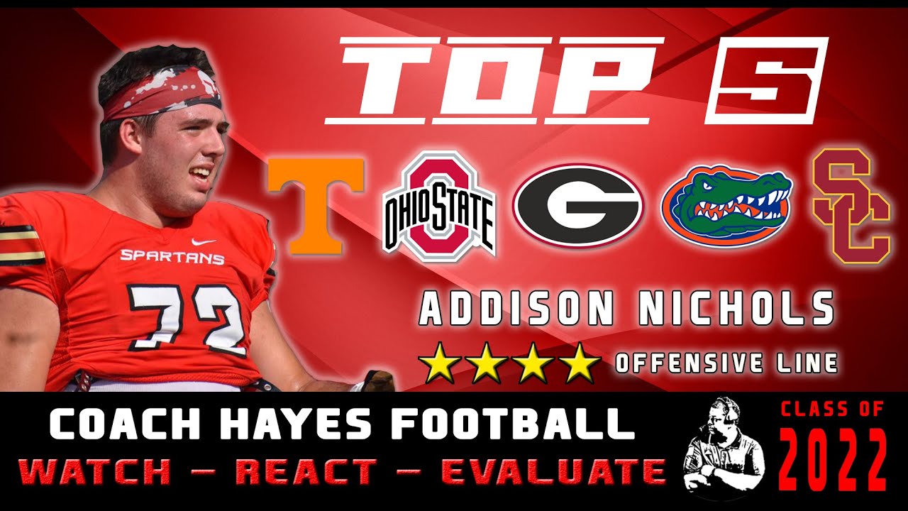 4⭐ OT Addison Nichols Highlights | He could start as a true freshmen ...