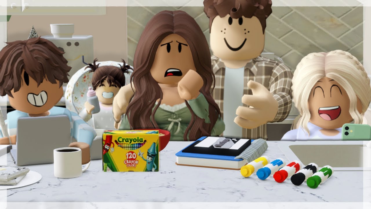 Home School Online Morning Routine! *BUSY* | Roblox Bloxburg Family ...