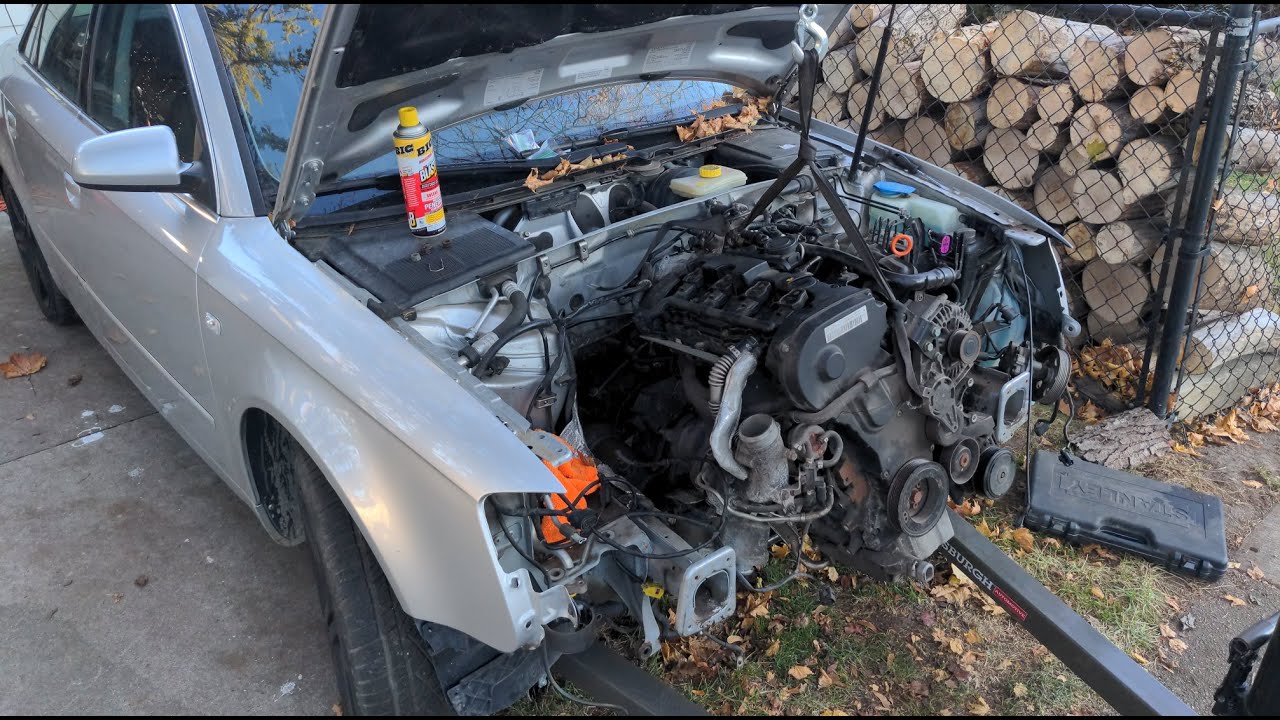 TDI Swap Update #4 - A4 Donor car engine pulled. Out with the new and ...