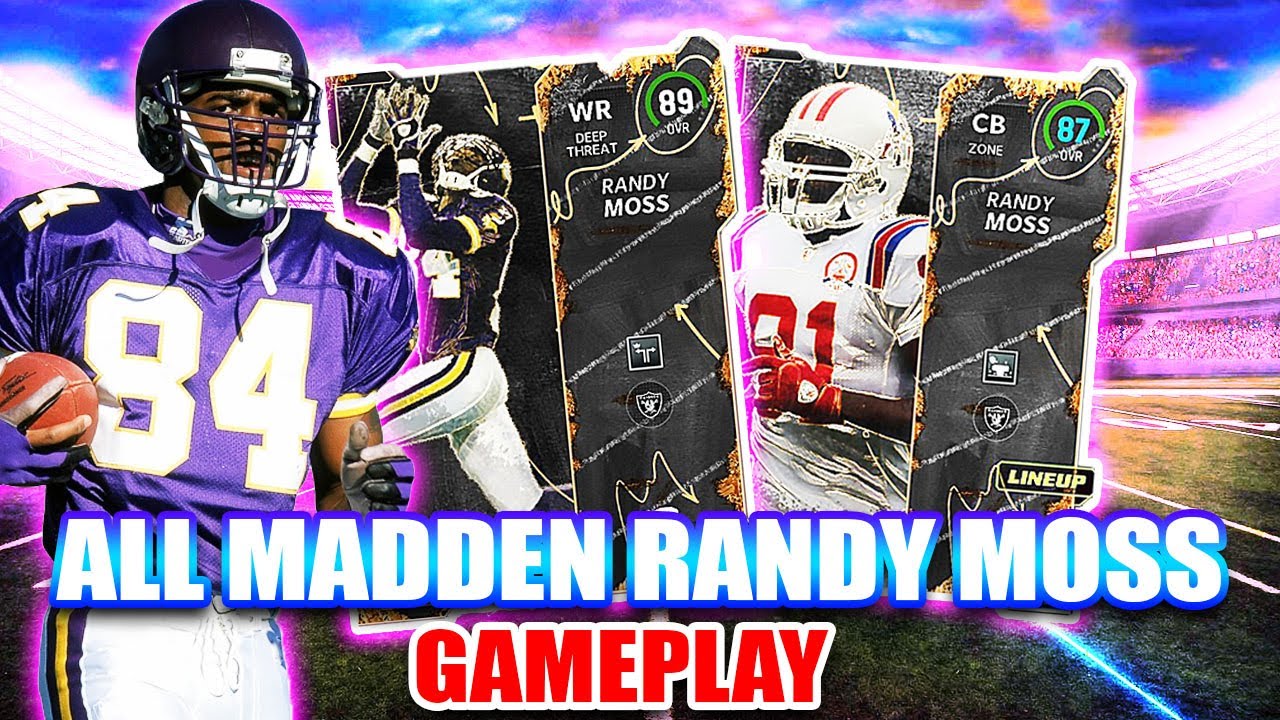 ALL MADDEN RANDY MOSS & *FREE* CB RANDY MOSS GAMEPLAY - YouTube