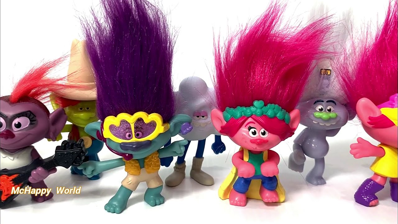 Mcdonalds Trolls World Tour Movie Happy Meal Toys Full Set Of 10 Unboxing Review Trolls 2 Youtube