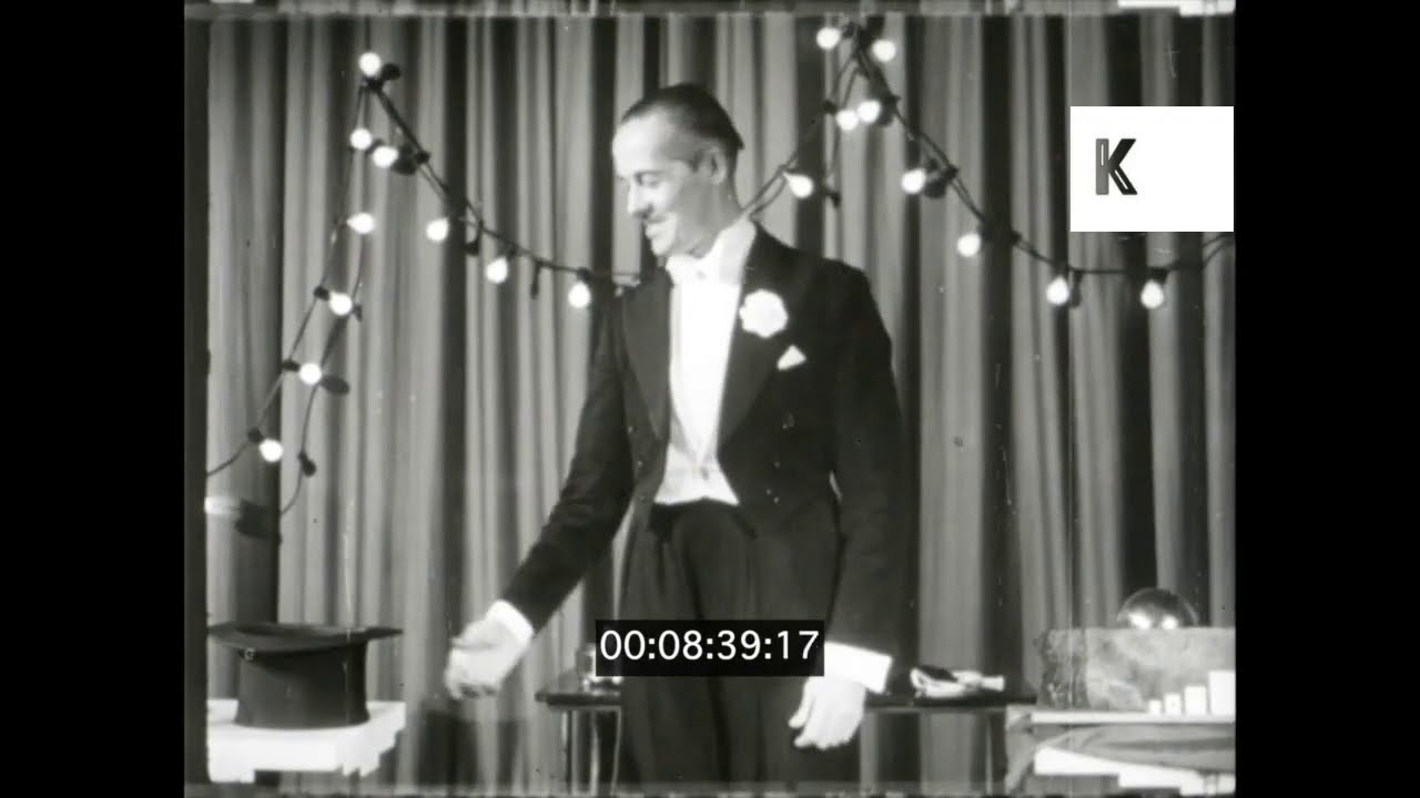 1940s UK, Magician Disappearing in Puff of Smoke, Illusion - YouTube