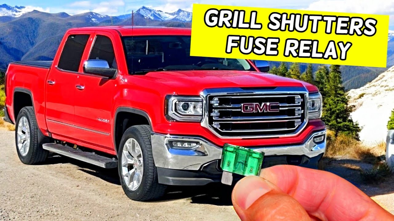 GMC SIERRA ACTIVE GRILL SHUTTERS FUSE RELAY LOCATION REPLACEMENT 2014 ...