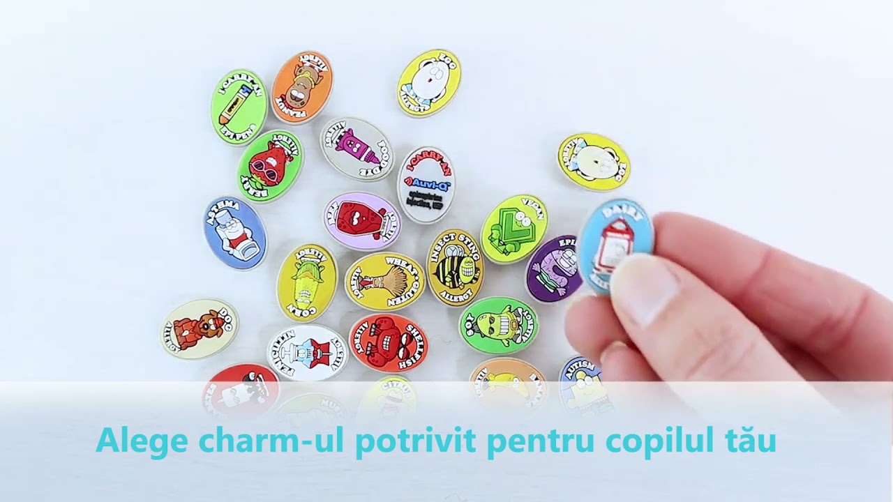 Bratara AllerMates Multi-charm - YouTube