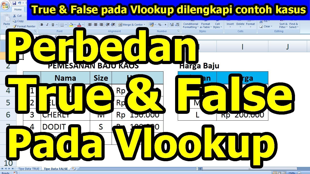 Perbedaan True Dan False Pada Fungsi Vlookup YouTube perbedaan-true-dan-false-pada-fungsi-vlookup-youtube