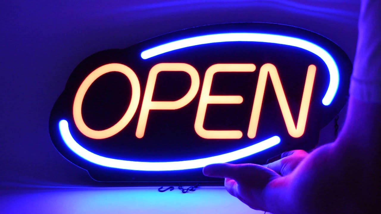 Neonetics New Product Video 2016: OPEN Flashing LED Sign - YouTube