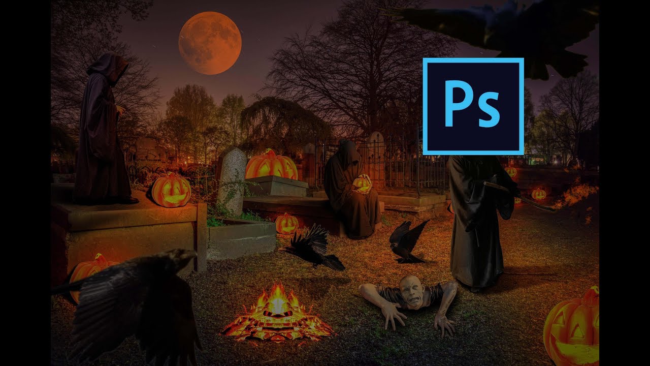 Photoshop Tutorial | Manipulation Photo Effects - Halloween Effect ...