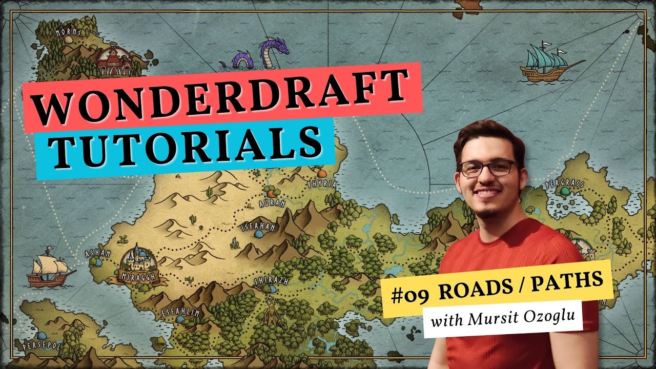 Wonderdraft Tutorial 9: Adding and Editing Paths - YouTube