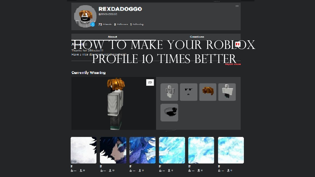 How to SIGNIFICANTLY Improve Your Roblox Profile (Tutorial)丨Envixc ...