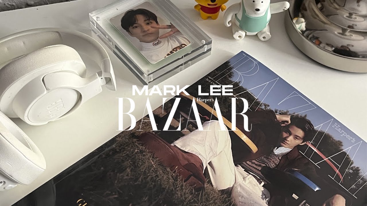 NCT Mark Lee Harper's Bazaar Cover Unboxing - YouTube