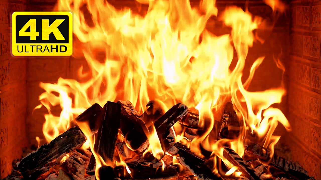 🔥 Fireplace NO ADS. Cozy Fireplace 4K Ultra HD. Wallpaper 4K Fireplace ...