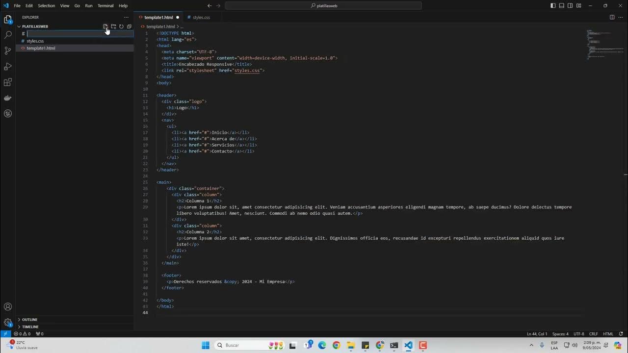 Mi primer sitio web responsive - YouTube