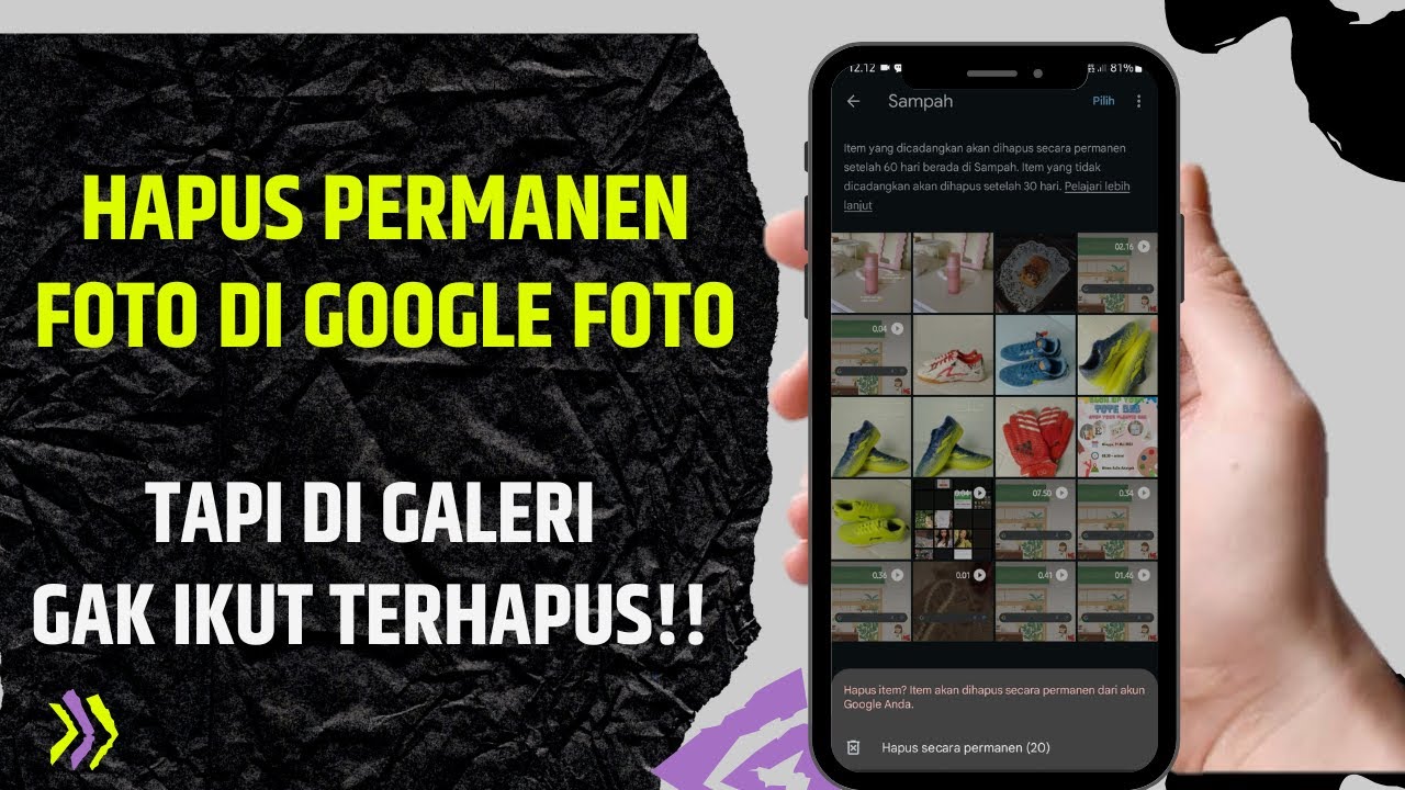 Cara Hapus Foto Permanen Di Google Foto Tanpa Menghapus Di Galeri - YouTube
