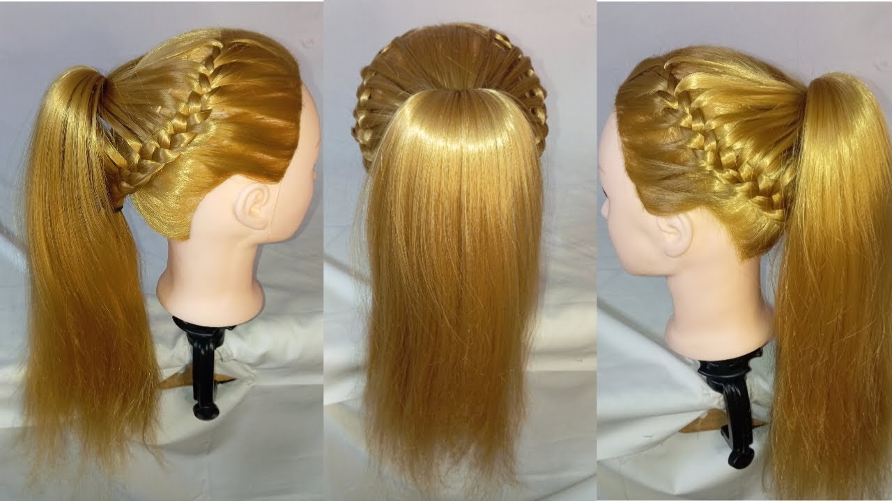 Easy poni hairstyle ladies ||Beautiful hairstyle for long and short ...