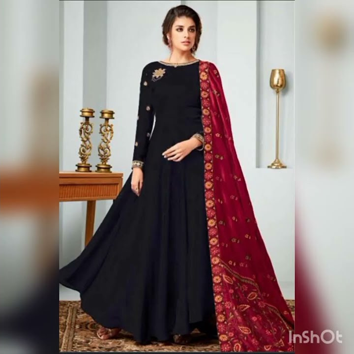 Black Long Frok Designs Black Long Maxi Designs Youtube