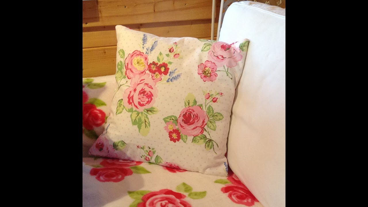 Make a cushion cover in 30 minutes part 1. - YouTube
