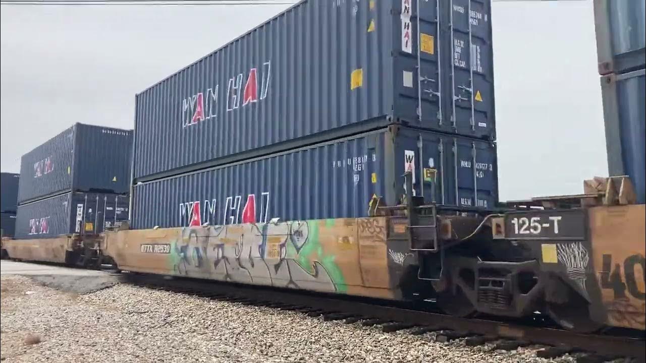 CSX I038 Double Stack Train NB with mid Train DPU Alright - YouTube