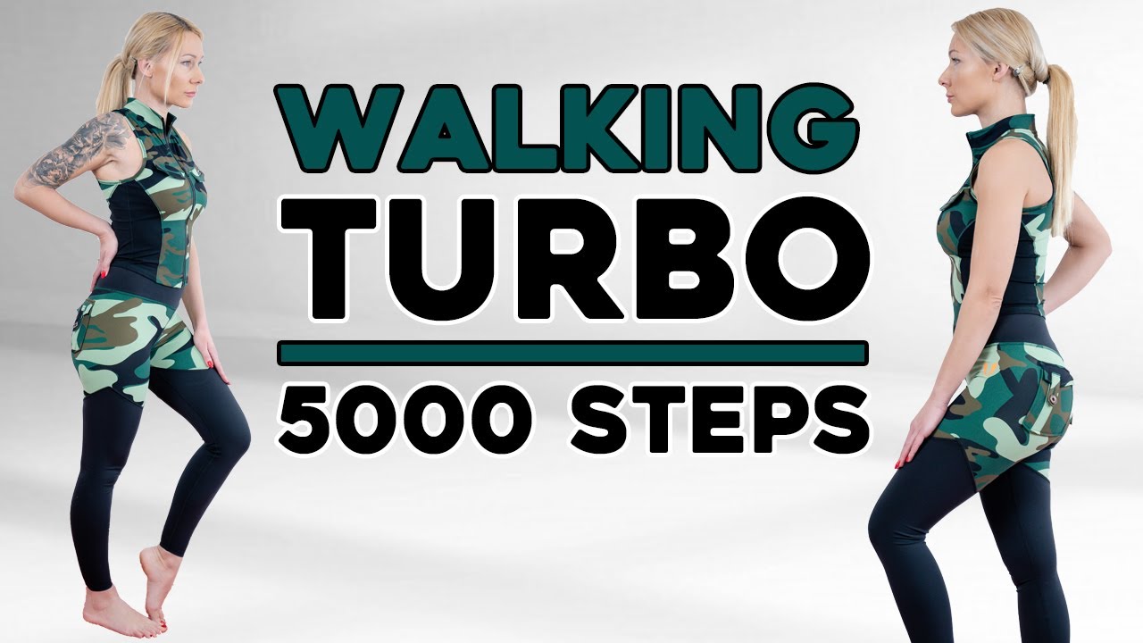 5000 STEPS TURBO WALKING | 5K Steps Challenge! 1 Hour Fat Burning ...