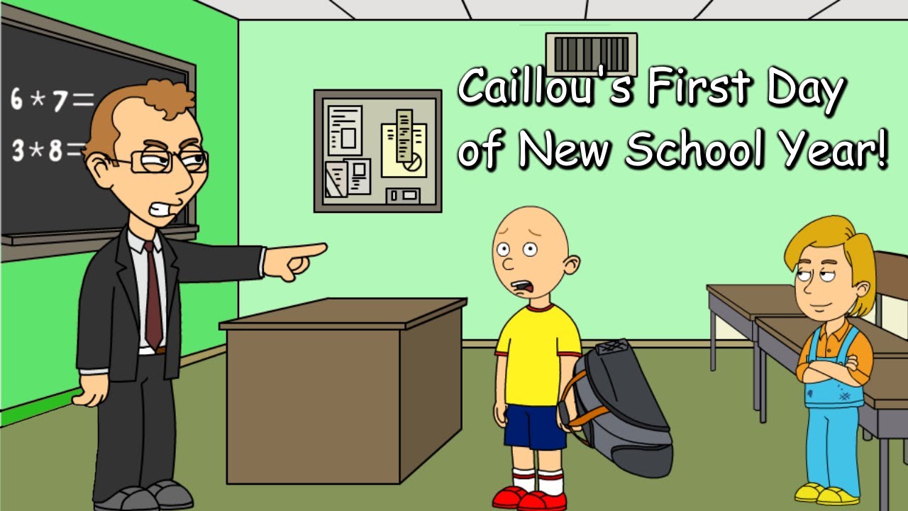 Caillou's First Day Of School! - YouTube