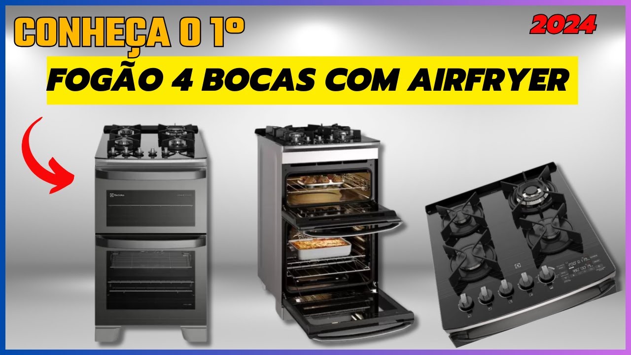 Conheça O Primeiro Fogão com Airfryer do Brasil! Airfryer, Forno e ...