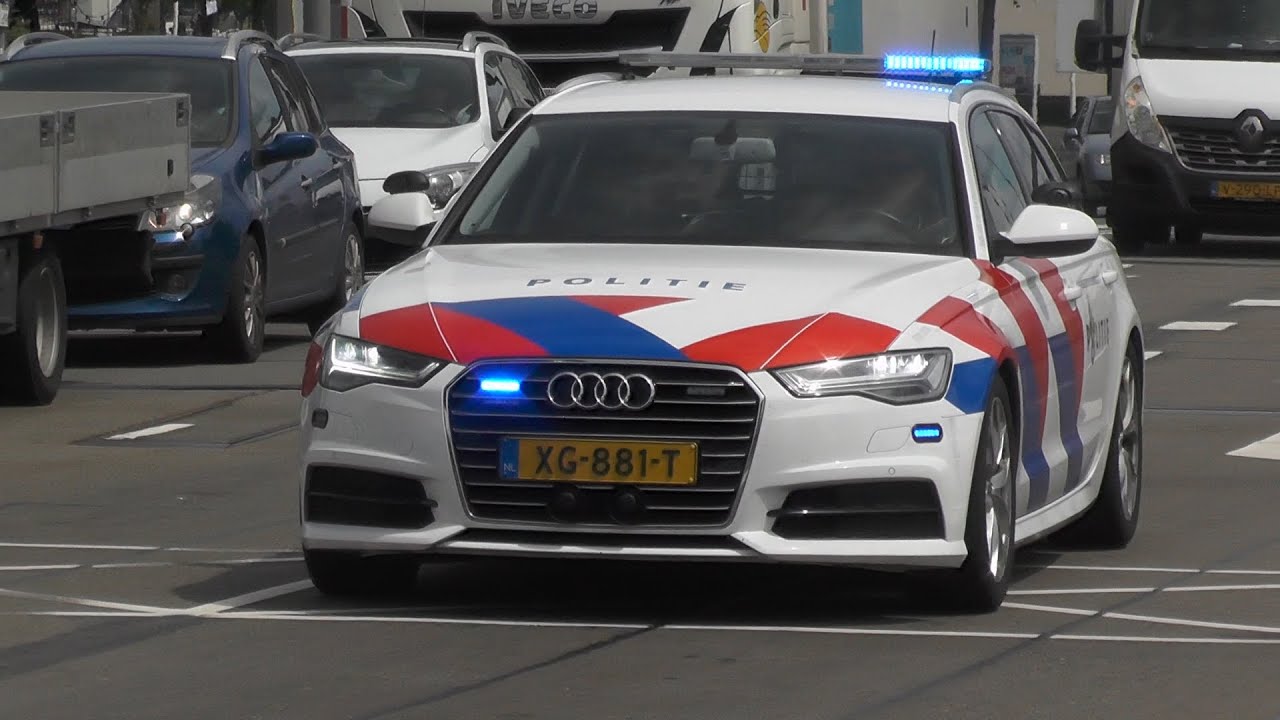 Dutch Highway Police Audi A6 driving fast through Rotterdam! #1141 ...