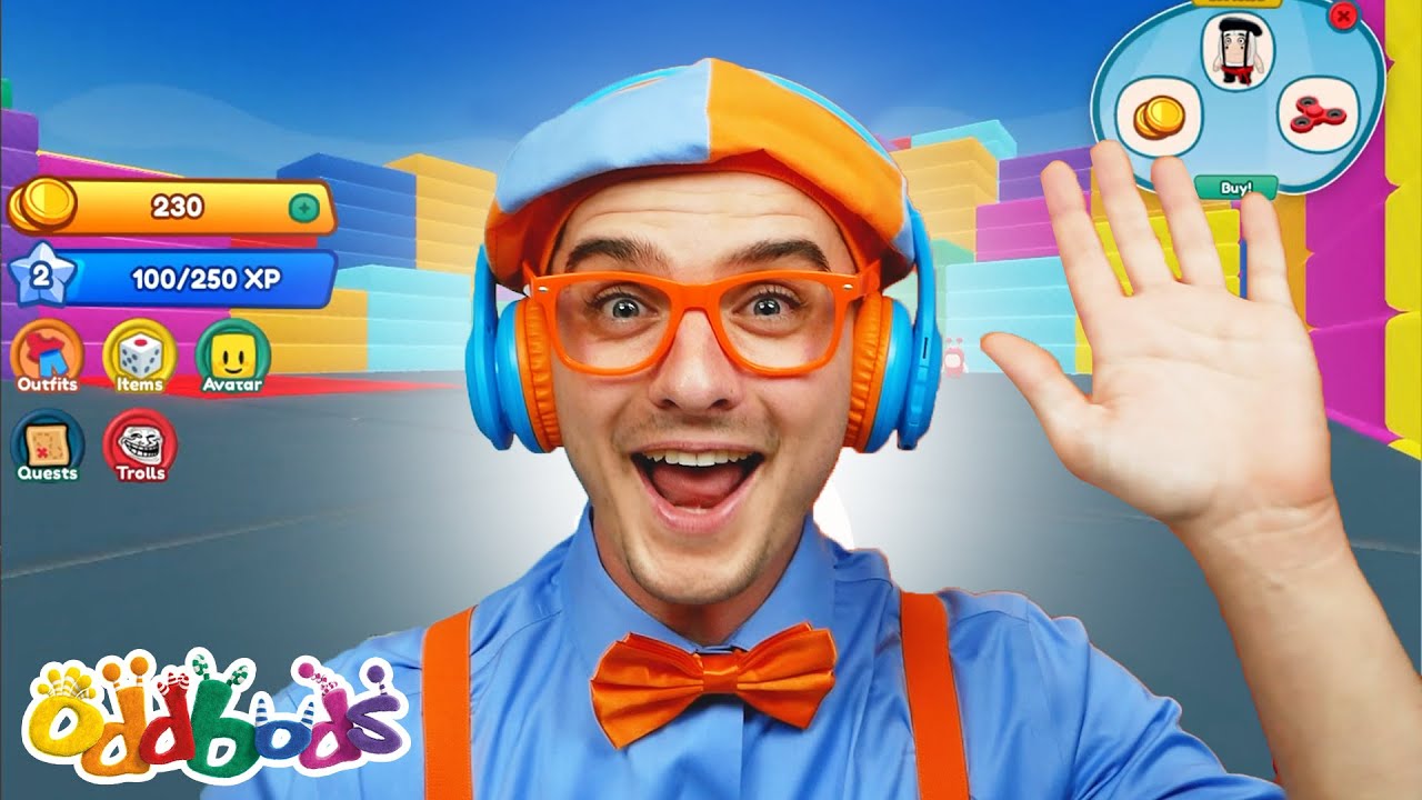 Blippi Plays Obby Bods on Roblox! | Oddbods Gaming - YouTube