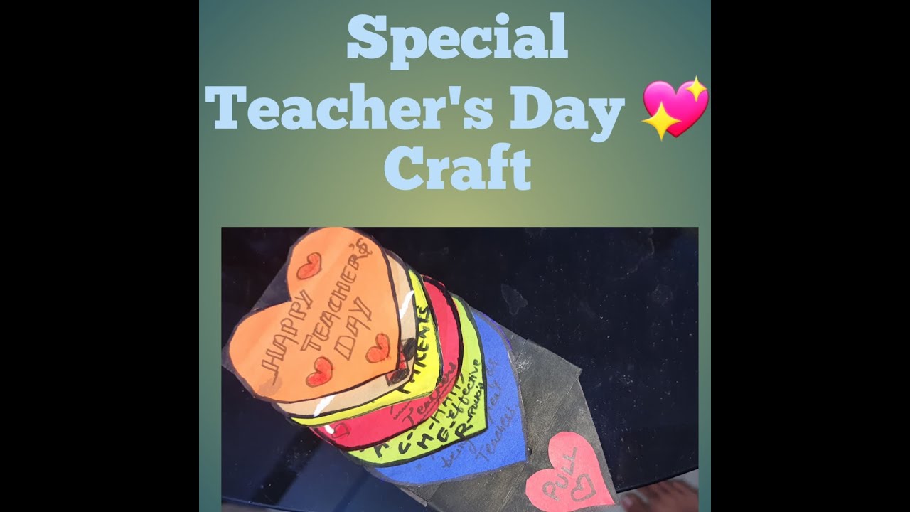 DIY-Happy Teacher's Day special card| Rainbow water fall greeting card ...