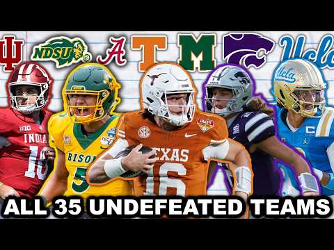 Ranking All 35 Undefeated Teams Left in College Football...