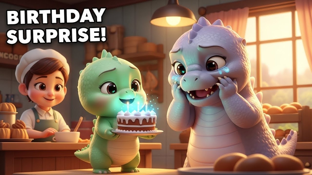Baby Godzilla Works Hard to Make Mom’s Cake 🎂💚 An Unforgettable ...