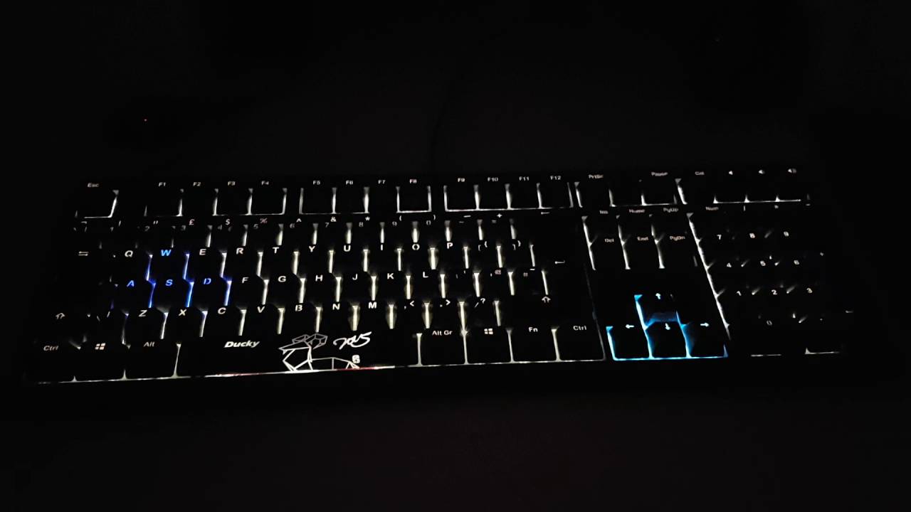 Disco keyboard - Ducky Shine 5 cool RGB lights - YouTube