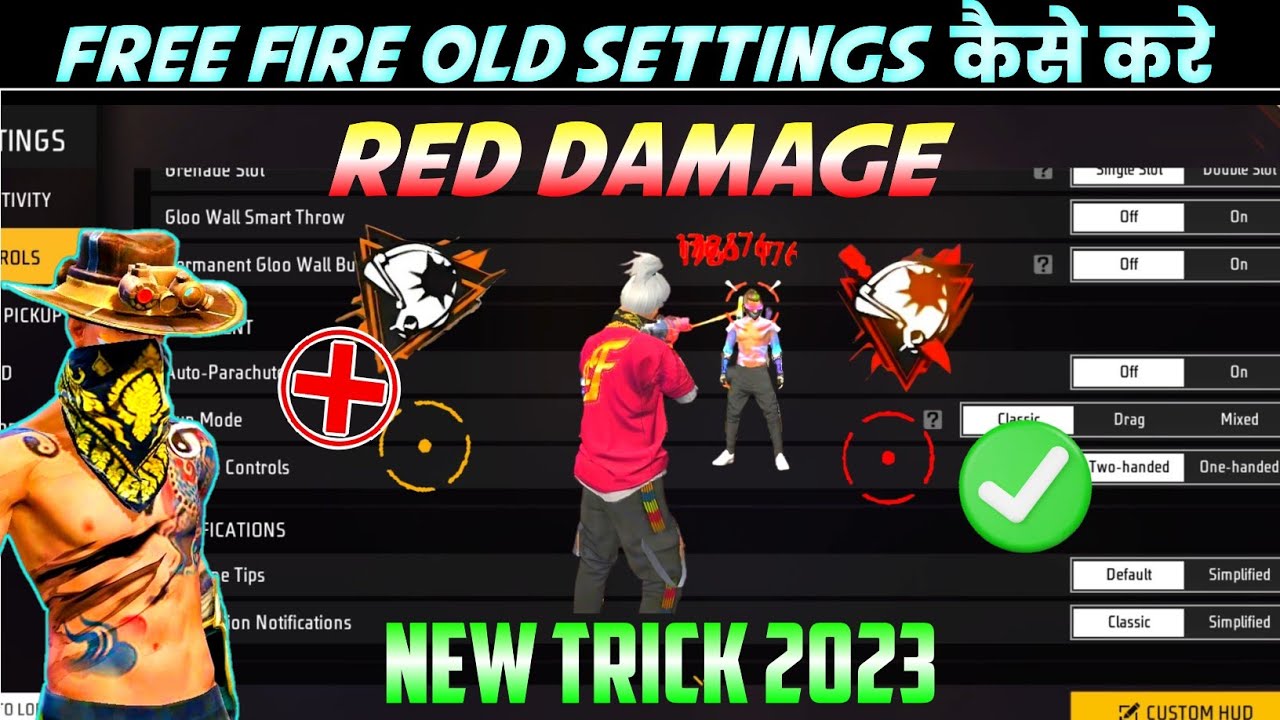 Free Fire Control Settings 2033 New Update।Free Fire Damage Colour ...