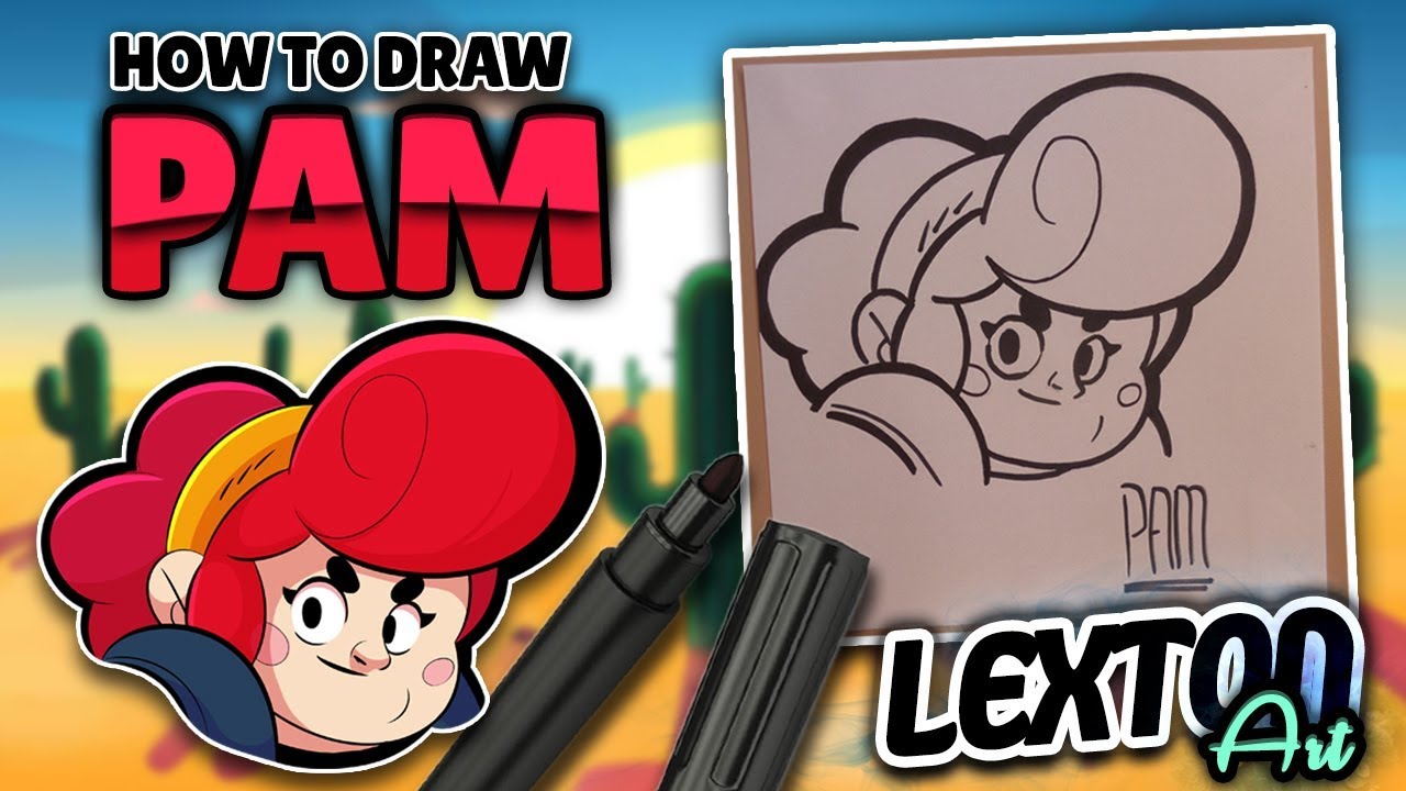 How To Draw PAM - Brawl Stars // LextonArt - YouTube