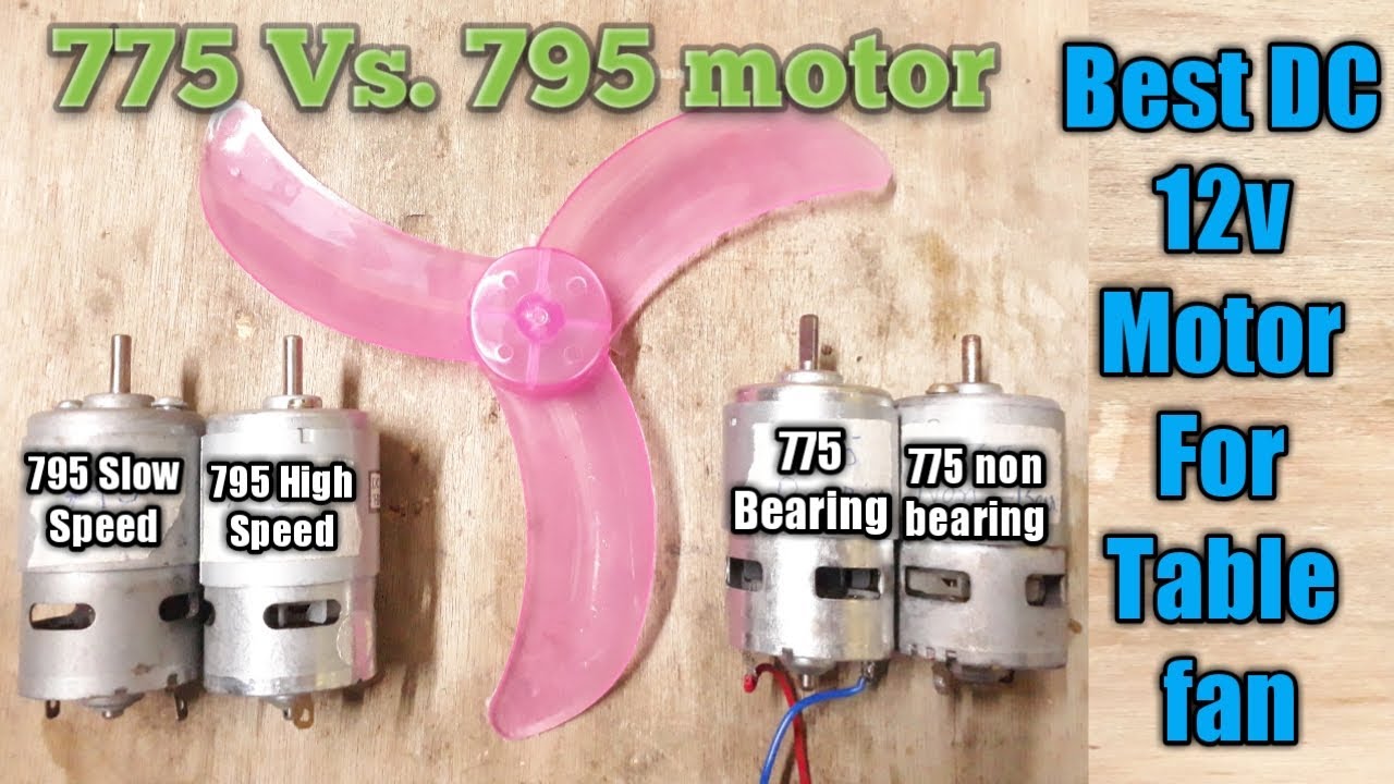 RS 775 Bearing Vs 795 High Speed DC Motor Fan Test, Best 12v DC Table ...