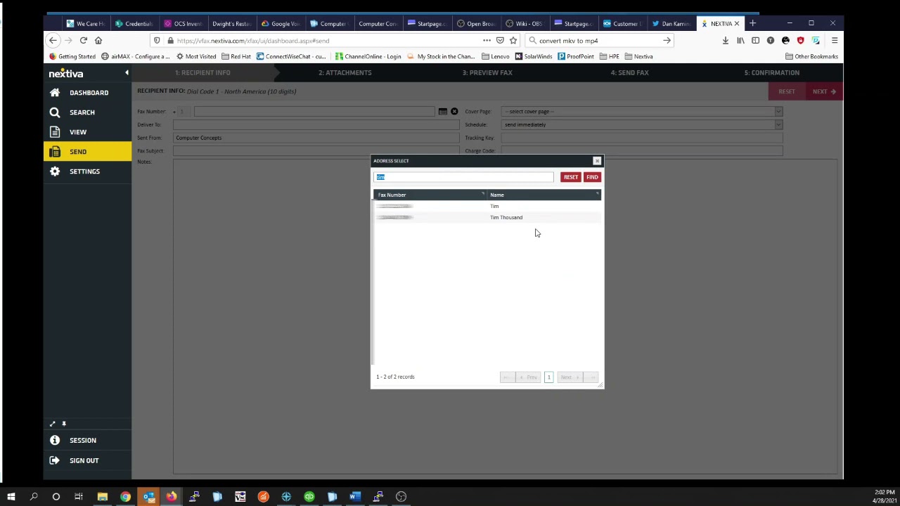 Sending a fax from Nextiva vFax Portal - YouTube