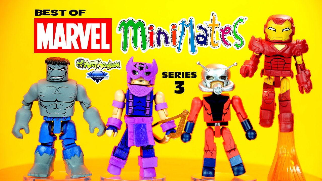 The Best of Marvel Minimates Series 3 Hulk Hawkeye Ant-Man & Iron Man ...