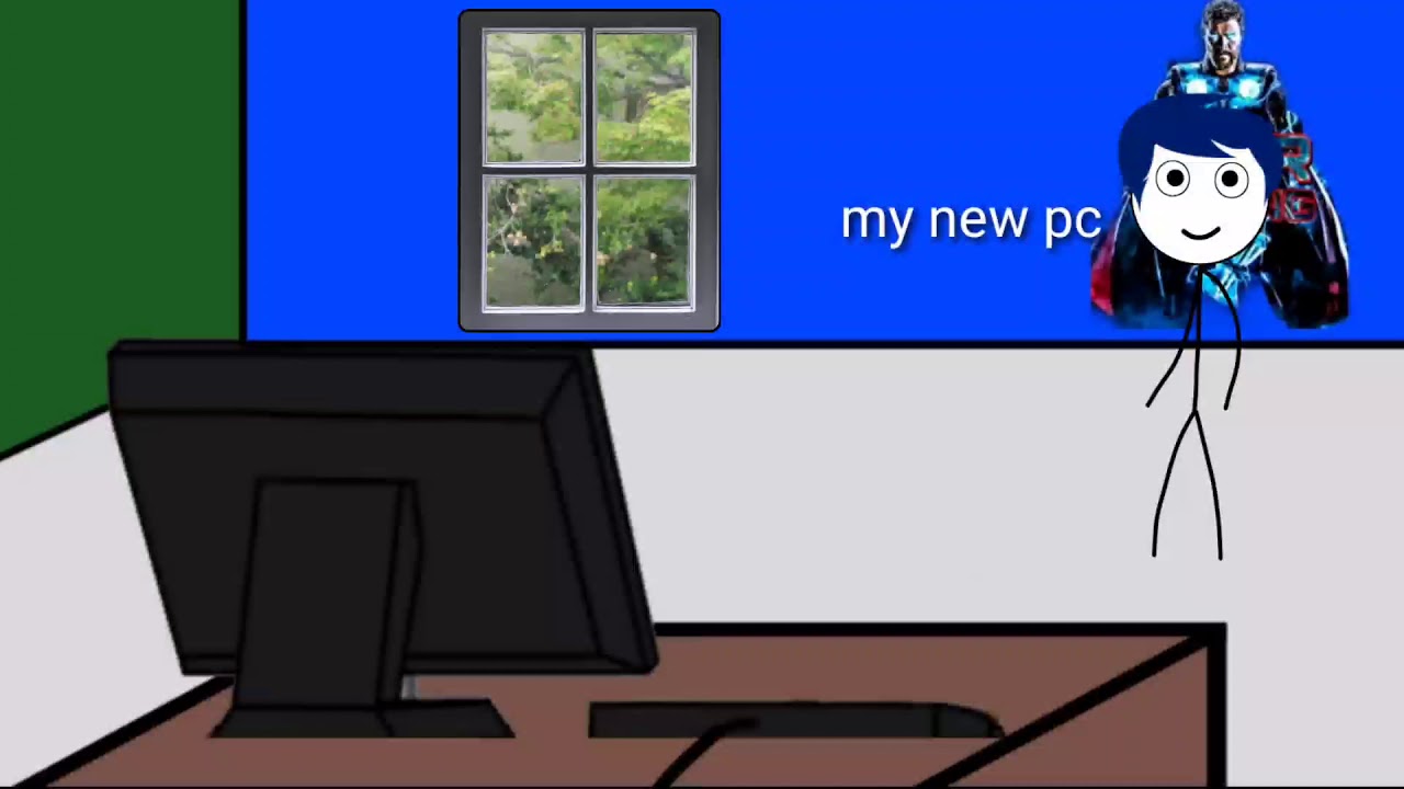 When a stickman gets a pc and becomes a GAMER - YouTube