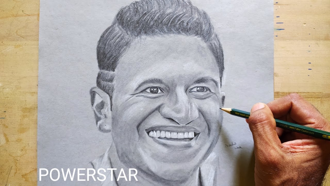 Step by step Drawing of Powerstar Puneeth Rajkumar | ಪುನೀತ್ ರಾಜಕುಮಾರ್ ...