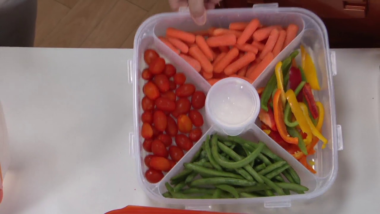 Lock & Lock Appetizer Tray with Color Handle Lid on QVC - YouTube