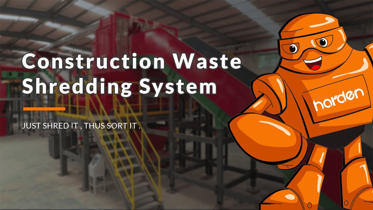 Construction Waste Shredding System - YouTube