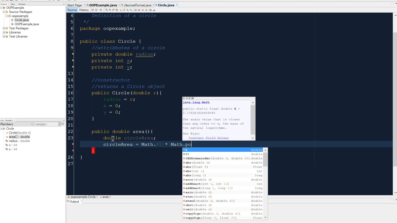 Java Oop Example Classes And Objects Youtube 6843