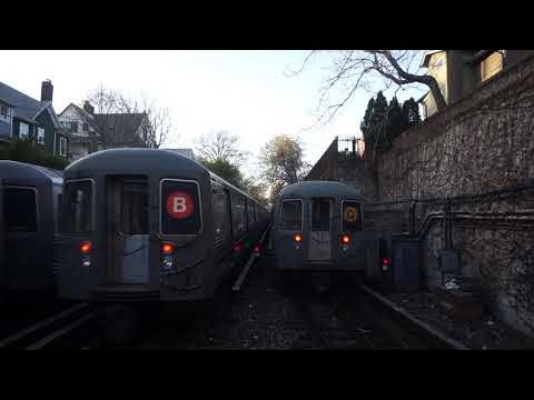 NYC Subway: Manhattan bound R68A B Train+R68 Q Train & Coney Island bound R46 Q Train at Newkirk ...