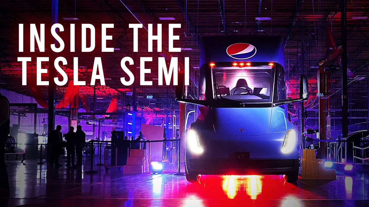 First Look Inside the Tesla Semi Cabin | Tesla Semi Delivery Event ...
