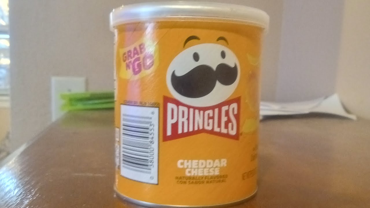 eating Pringles chips cheddar cheese - YouTube