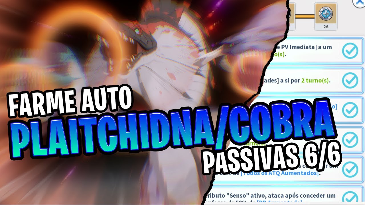 Plaitchidna/Boss Cobra, dificuldade 6, passivas 6/6 - YouTube