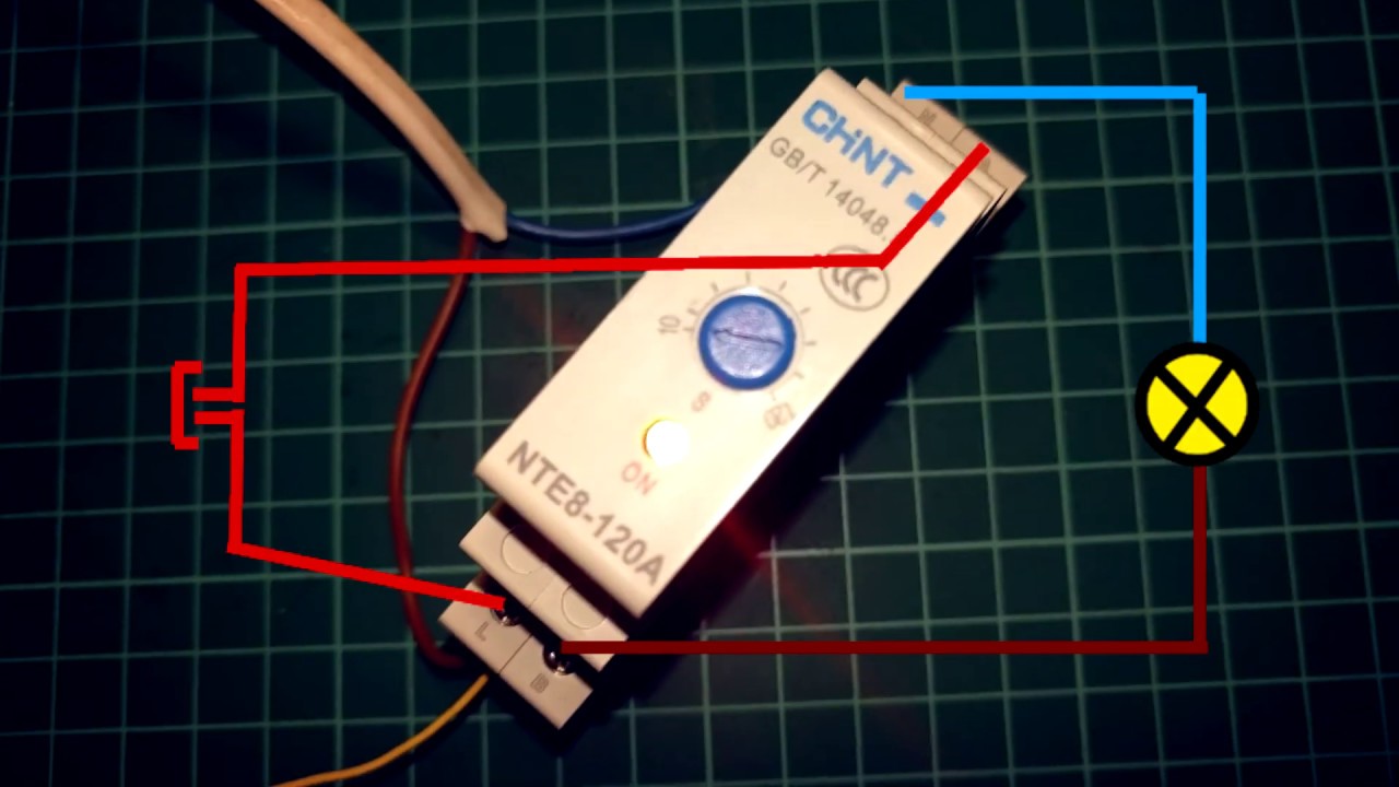 Din rail time relay NTE8-120A - YouTube