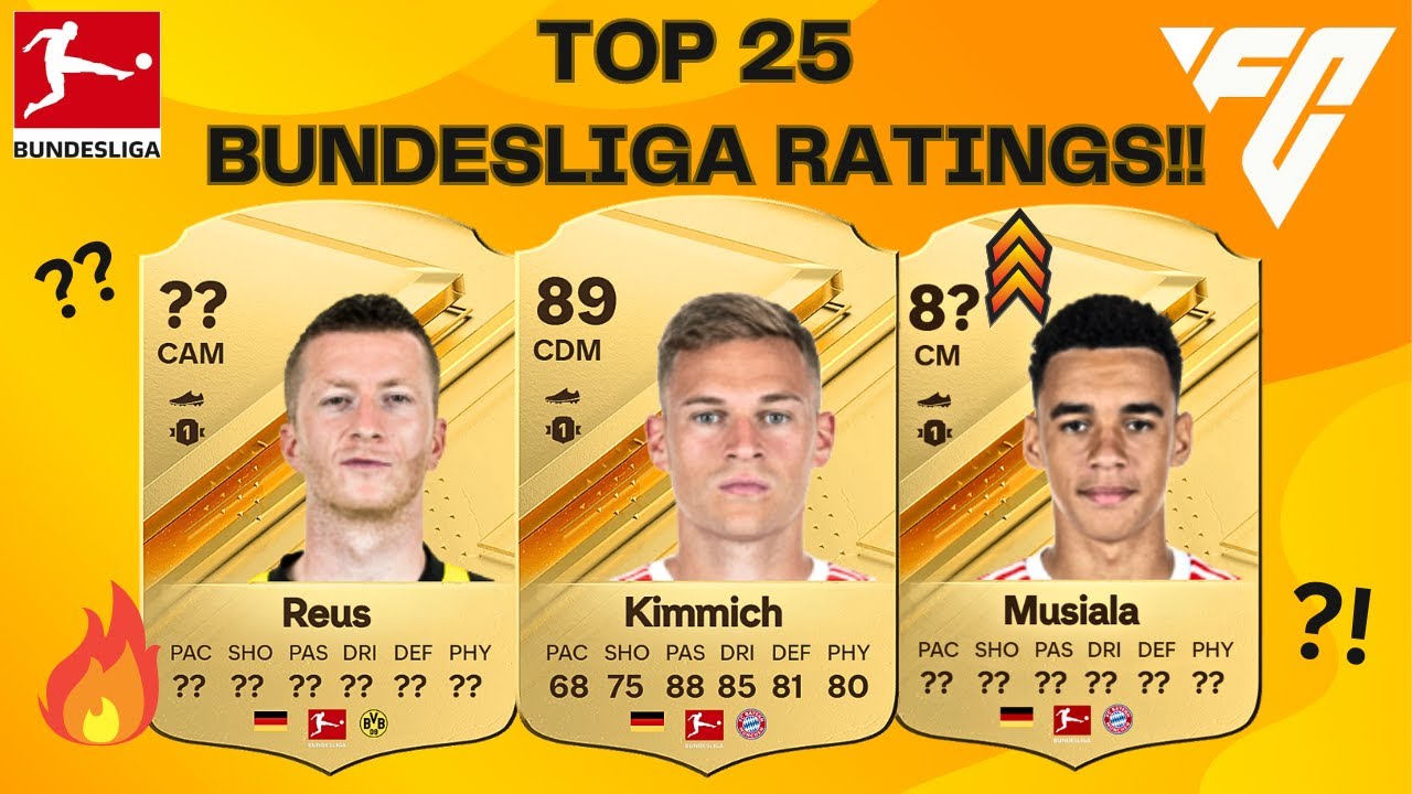 EAFC 24 - TOP 25 Bundesliga RATINGS [FIFA 24] 😱🔥feat. Musiala, Kimmich ...
