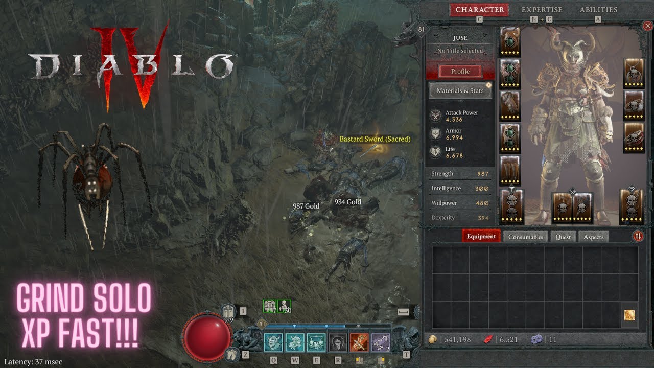 Blind Burrows Dungeon FASTEST SOLO XP METHOD (Lvl 81 Thorns Barb PoV ...