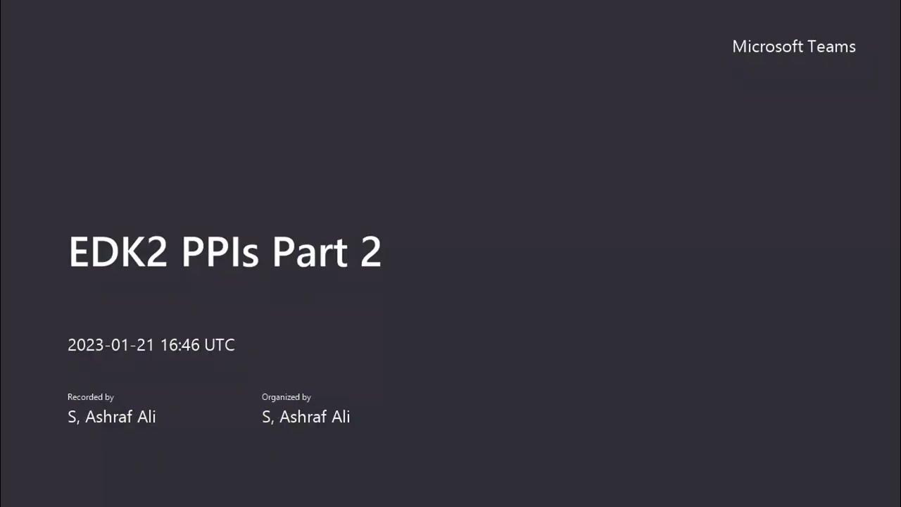 EDK2 PPIs Part 2 - YouTube