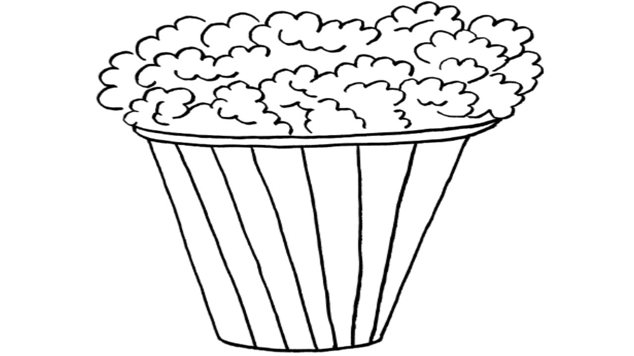 How to Draw a Realistic Popcorn Box | Step-by-Step Tutorial - YouTube