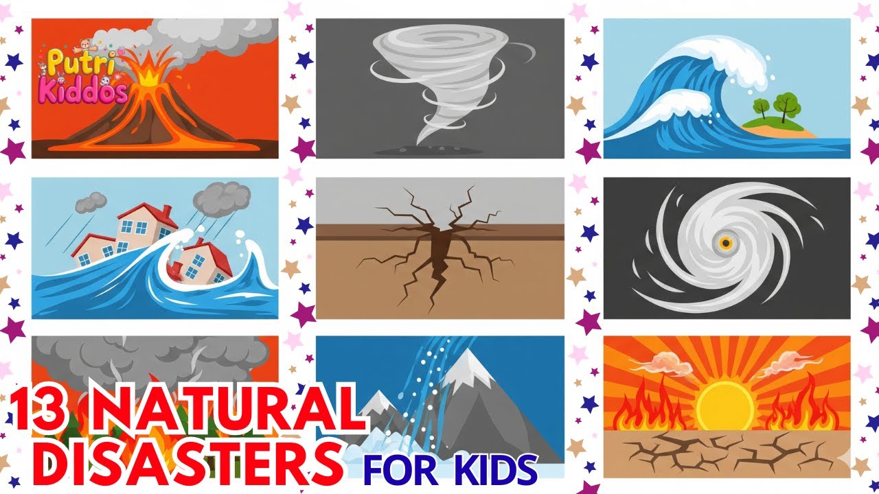 Natural Disasters for Kids | Learn 13 Natural Disasters Vocabulary ...